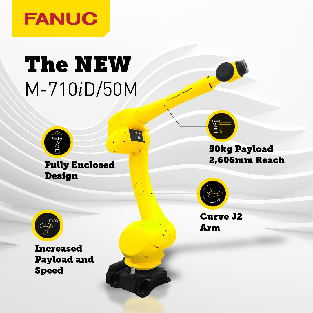FANUC Launches M-710iD/50M Manufacturing Robot - EV Tech Insider